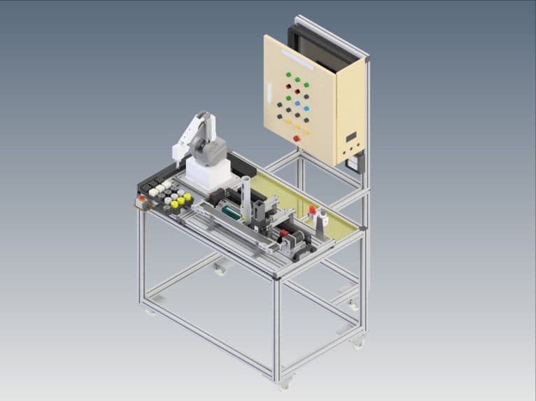 Industrial robotic arm and pneumatic control systems
